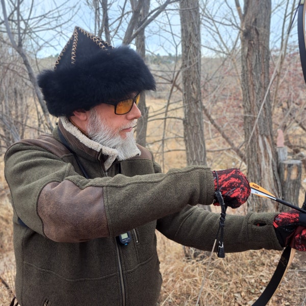 Black Sheepskin Anatolian Kalpak Hat Handmade Leather Hat Turkish Hat ...
