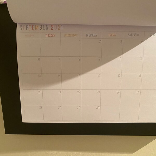 2022/2023 Monthly Calendar Notepad - A4 Tearable Notepad - Yearly ...