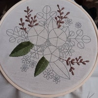 Pocket Flower Embroidery Pattern-pdf Embroidery Pattern Digital ...