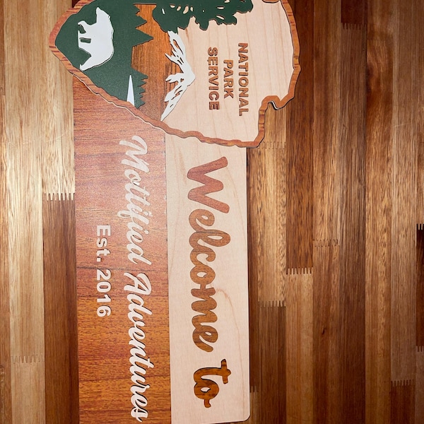 National Park Welcome Sign 3D, Personalized National Park Sign, Custom ...