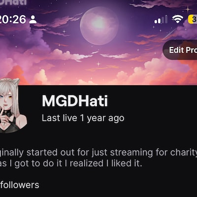 Twitch Banner Template Dark Night Celestial Sky Editable Customizable ...