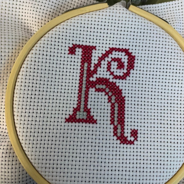 ABC Alphabet Cross Stitch Pattern Large Letters Embroidery Design for ...