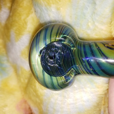 Glass Pipes Custom-made Hand-blown Iridescent Glass Pipe - Etsy