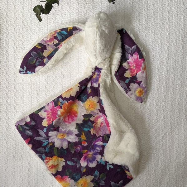 Bunny Lovey Sewing PATTERN - Instant Download, DIY Baby Lovey in Minky ...