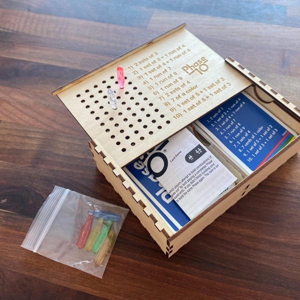 Phase 10 Score Board LASER CUT FILES .ai, .eps, .pdf, .svg - Etsy