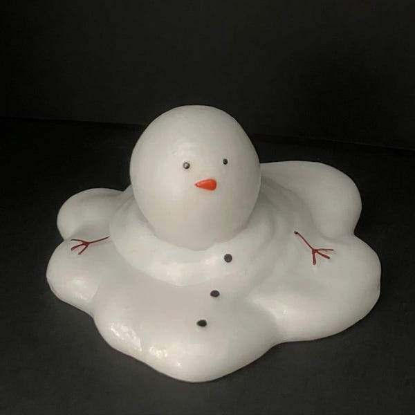 Adorable Melting Snowman Decoration - Winter Christmas - Epoxy Resin - Etsy