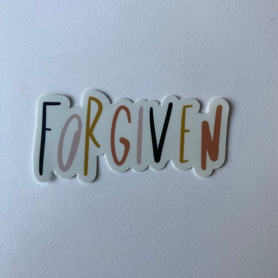 Forgiven Sticker Scripture Quotes Decal Bible Verse Inspired - Etsy