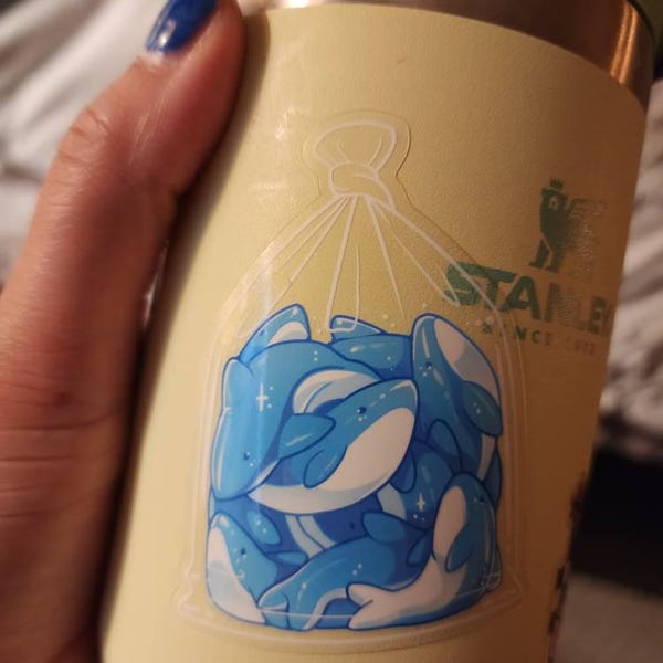 Water Dragon Sticker - Transparent Stickers - Vinyl - Waterproof ...