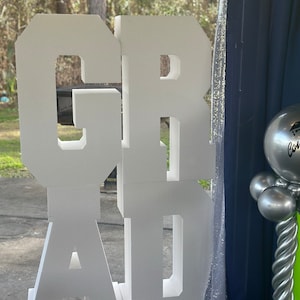 Large GRAD Table Base Foam Letters GRAD Party Decor Party Decorations ...