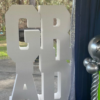 Large GRAD Table Base Foam Letters GRAD Party Decor Party Decorations ...
