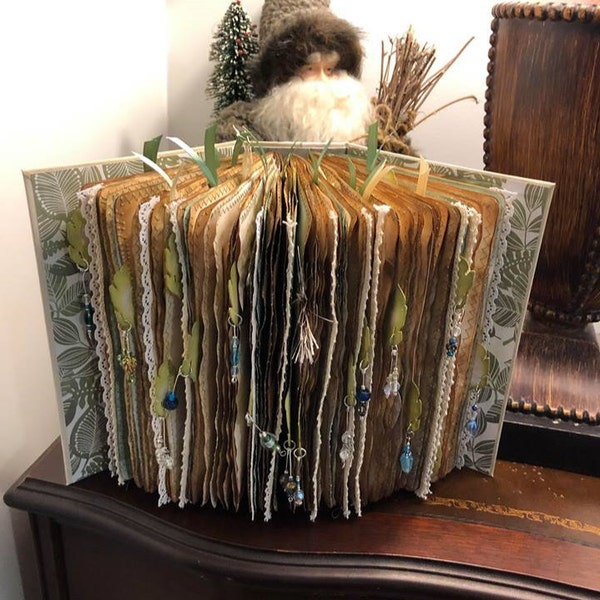 Mini Book Page Ruffles With Stitching Ephemera/embellishments for Use ...