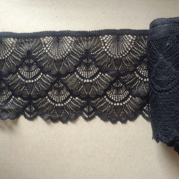 3.4 Inch Lace (87 Mm)|2 Yard|black Lace|clothing Accessories|lace Trim ...