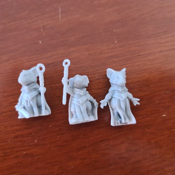 28mm Mousling Sorcerer Miniatures Set of 3 for Dungeons and Dragons ...