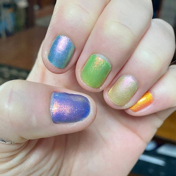 Supernova Glow - Blue Purple Orange Red Yellow "glow Pop Nail Polish ...