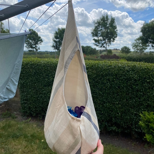 Peg Bags Upcycled, Handmade and Conical Shaped With Clasp - Etsy UK