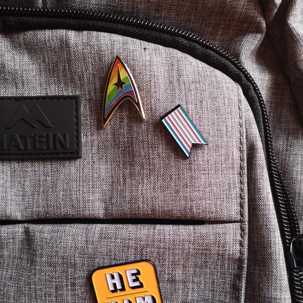Transgender Ribbon Pin — Subtle Pride Flag Accessory Enamel LGBT ...