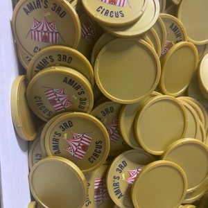 Custom Plastic Tokens Printed With Your Full Color Design Add Your Logo ...