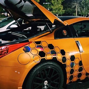 Hexagon / Honeycomb JDM Car Decal Sticker 4.5inch / Hex Side Vehicle ...
