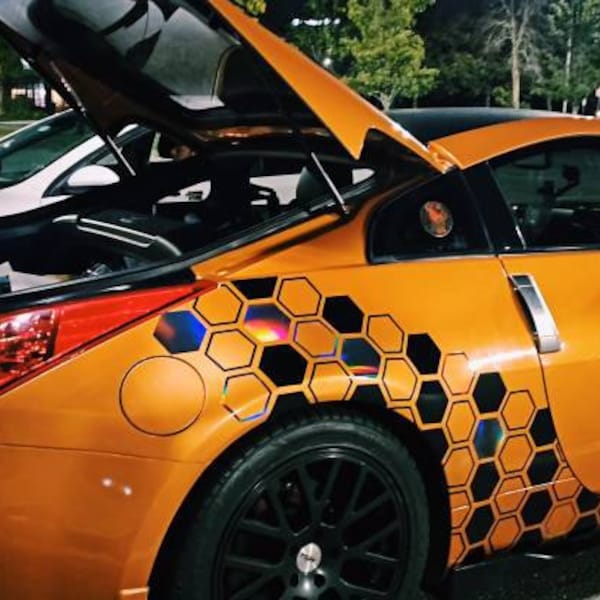 Hexagon / Honeycomb JDM Car Decal Sticker 4.5inch / Hex Side Vehicle ...