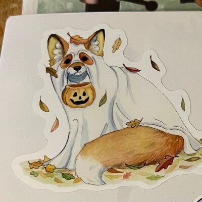 Spooky Ghost Fox Sticker - Etsy