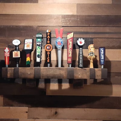 Oak Whiskey Barrel Stave 10 Beer Tap Handle Wall Display handles Not ...