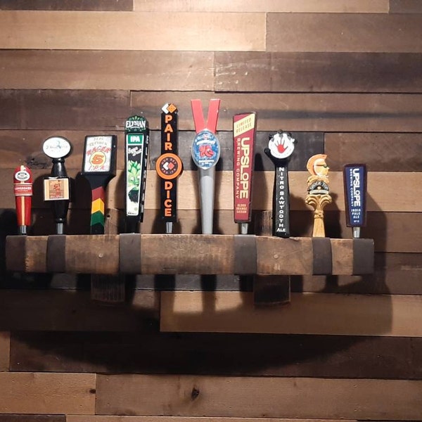 Oak Whiskey Barrel Stave 10 Beer Tap Handle Wall Display handles Not ...