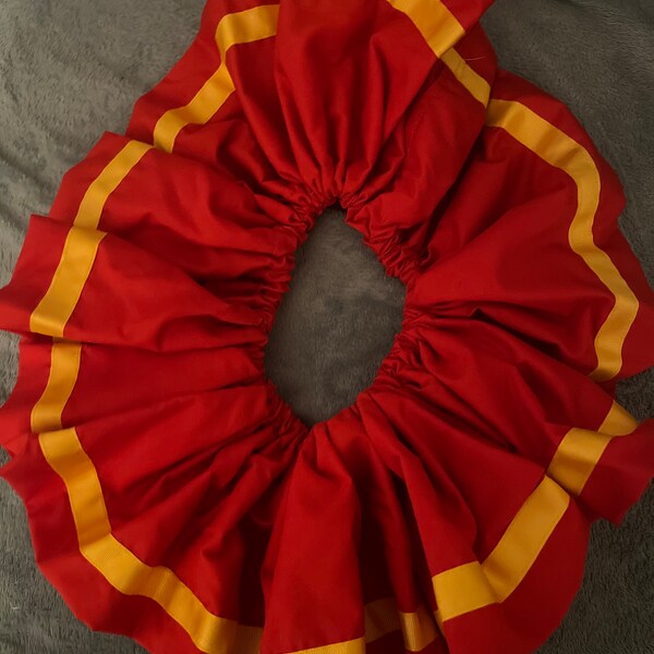 Black and Yellow Stripe Clown Collar Fancy Dress Circus Ruff/ruffle 2 ...