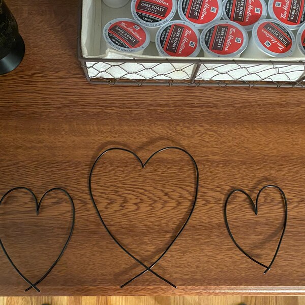 Trio of Wire Hearts, Wire Heart Decoration - Etsy