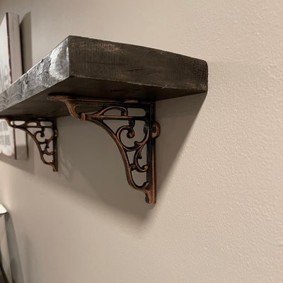 PAIR of ANTIQUE COPPER Cast Iron Gallows Railway Ironbridge Arched Old ...