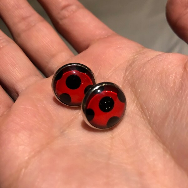 Ladybug Earrings, Lady Bug Stud Earrings Halloween Costume, Ladybug ...