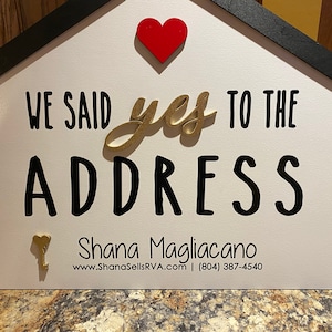 Sold House Shaped Sign House Sign With LOGO Photo Sold Sign | Etsy