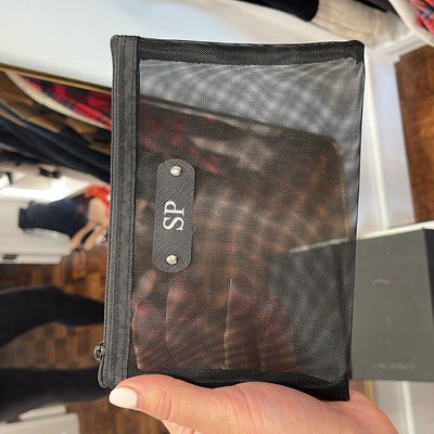 Personalised Monogrammed Transparent Mesh Pouch Large Mesh - Etsy