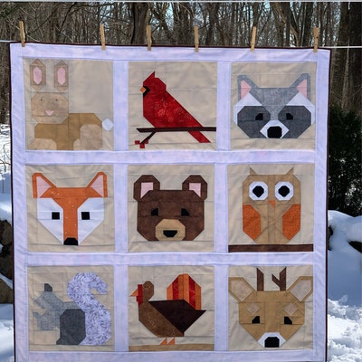 Patch Turkey Quilt Block Pattern make a 6 or 12 Block Digital Download ...