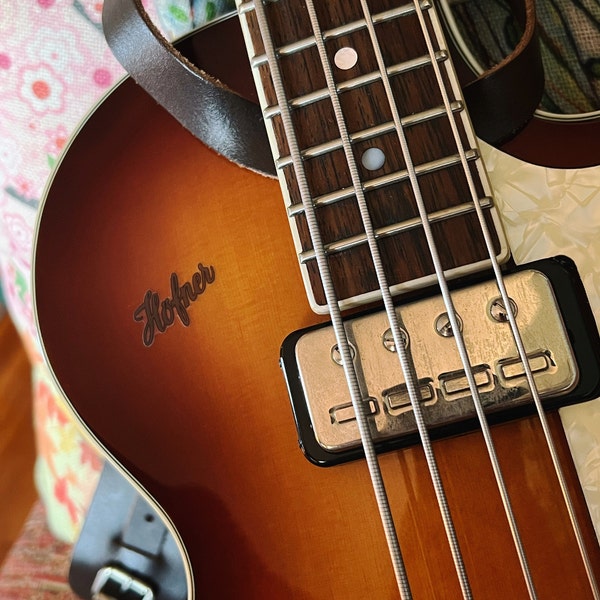 Hofner Headstock Logo Sticker, Clear Vinyl Fender Decal, Compete Hofner ...