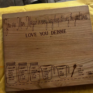 Personalized Cutting Board Kitchen Measurement Chart, Kitchen ...