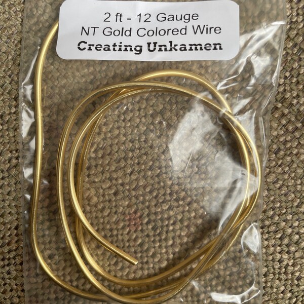 18kt Gold Colored Wire Non Tarnish You Pick Feet and Gauge 12, 14, 16 ...