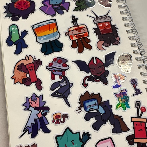 Fuzzball + Sharps Sticker Pack - Etsy