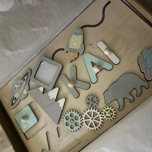 Personalized Busy Board by Busypuzzle | Best 1st Birthday and Christmas ...