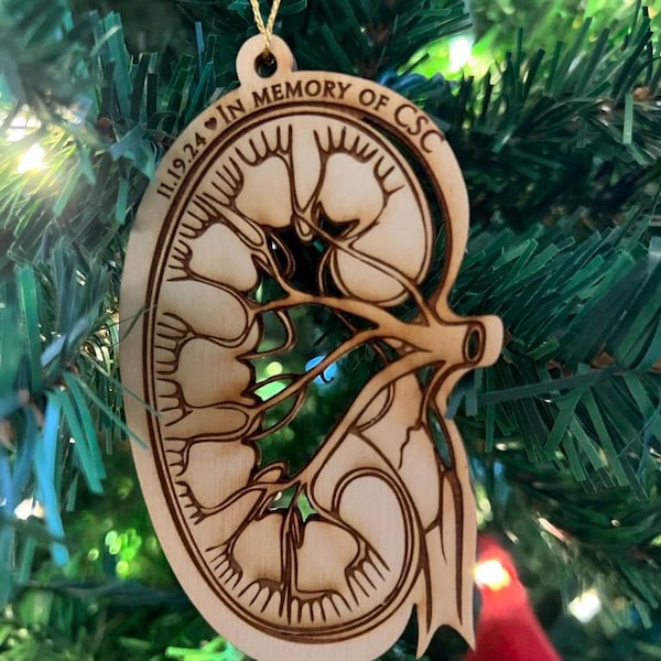Personalized Kidney Ornament - Celebrate Kidney Donation - Kidney ...