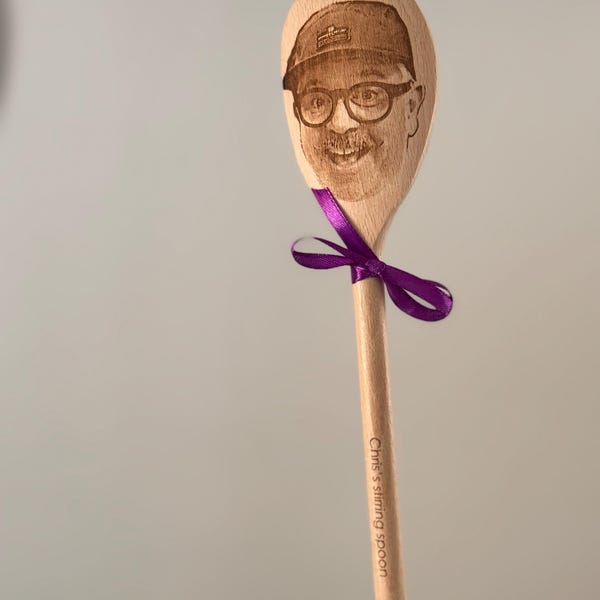 Personalised Face Engraved Wooden Spoon, Funny Custom Photo Gift ...