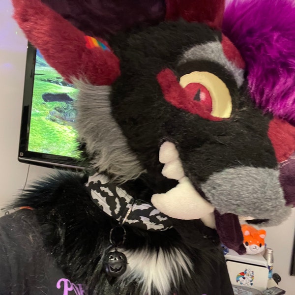 Black or White Horror Blood Splatter Halloween Adjustable Fursuit ...