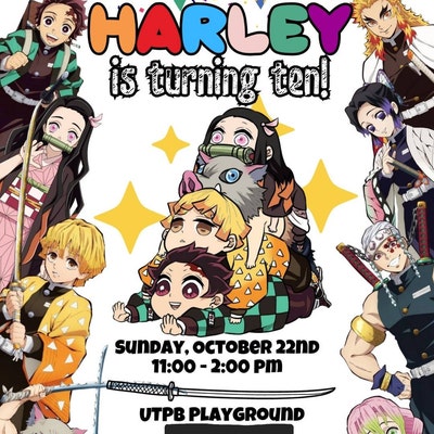 Anime Birthday Card Printable Birthday Card for Kids - Etsy