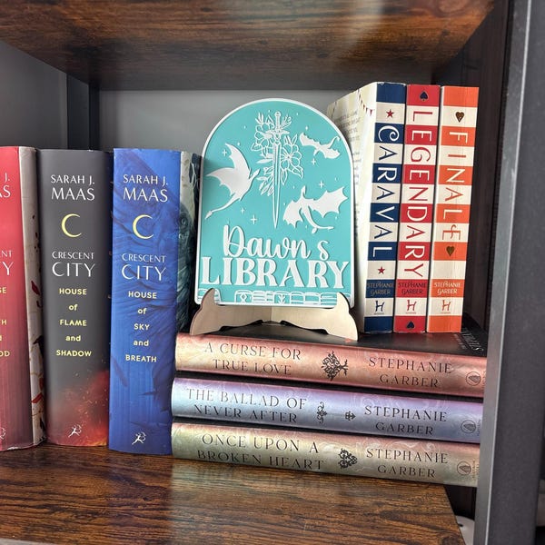 Library Street Sign Bookshelf Sign Personalized Laser Engraved Bookish ...