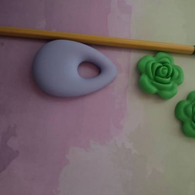 Large Rose Flower Silicone Bead 40mm Chunky Sensory STIM Fidget Cookie ...