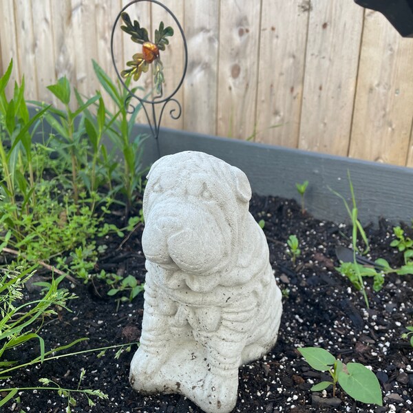 Shar-pei Dog Statue, Concrete Dog Statues, Pet Memorial Head Stones ...