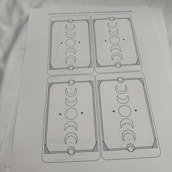 Create Your Own Tarot Deck With 78 Printable Blank Tarot Card Templates ...