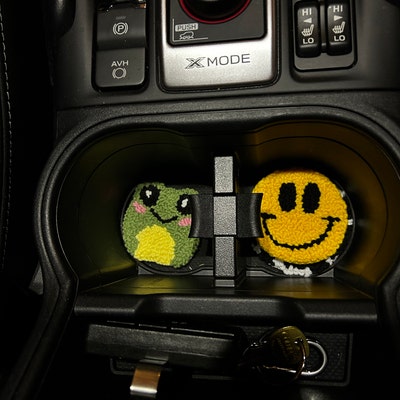 Custom Car Coasterscute Frog Car Accessoriescrochet Car - Etsy