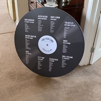 Record Shape Table Plan, 1960s, 70s, Rock and Roll, Round Music Theme ...