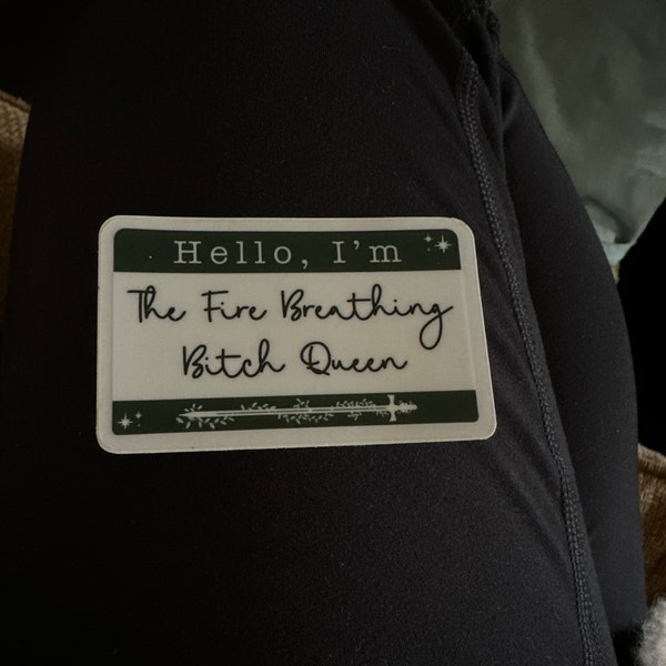 Fire Breathing Btch Queen Throne of Glass Sticker TOG Bookish Sticker ...