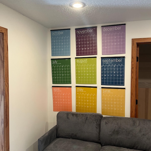 Reusable Large Wall Calendar 16 X 20 Inches | Undated | Erasable Paper ...